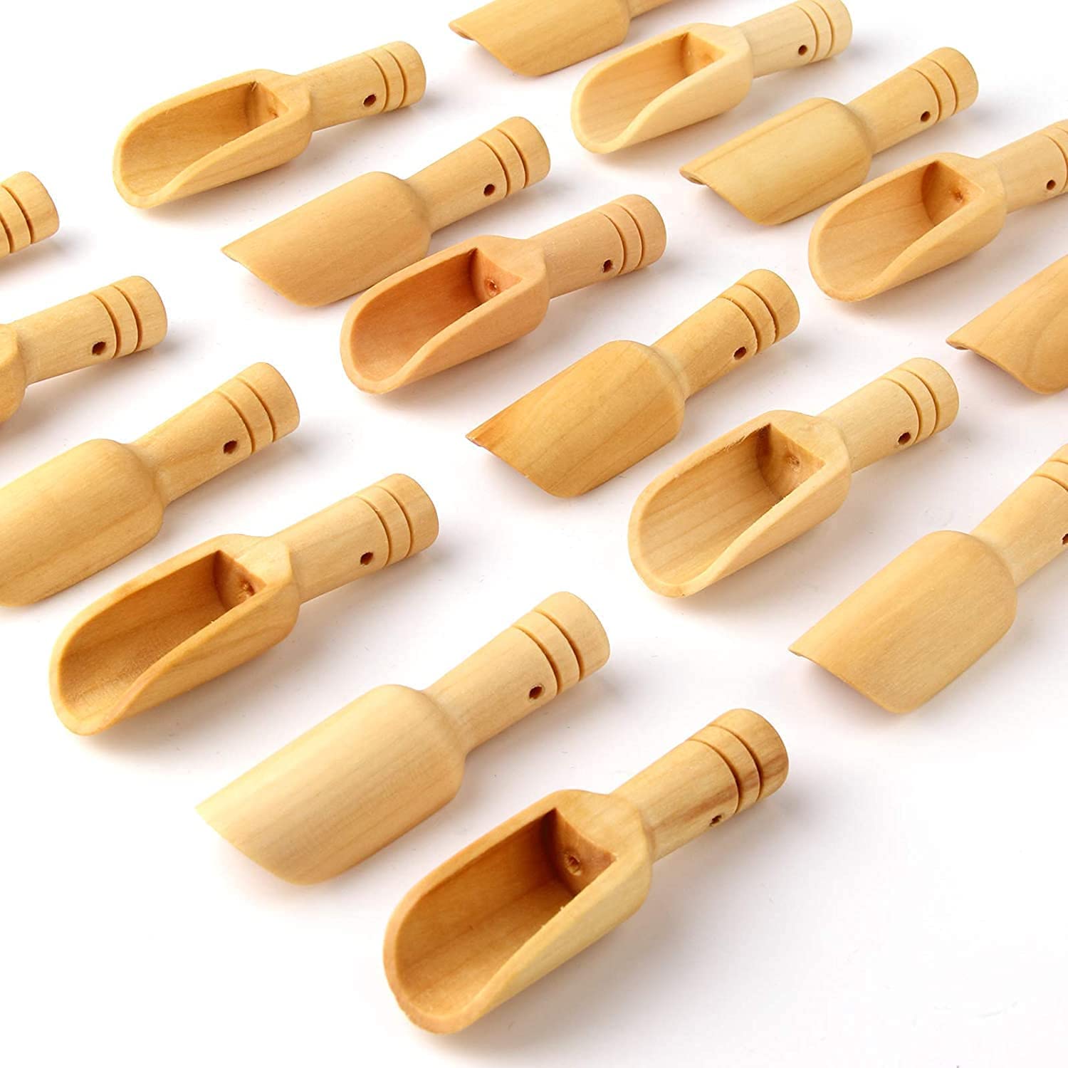 8pcs Mini Wooden Spoons,Mini Bamboo Spoons for Bath Salts, tea scoop, Washing Powder spoon,wooden candy spoon…
