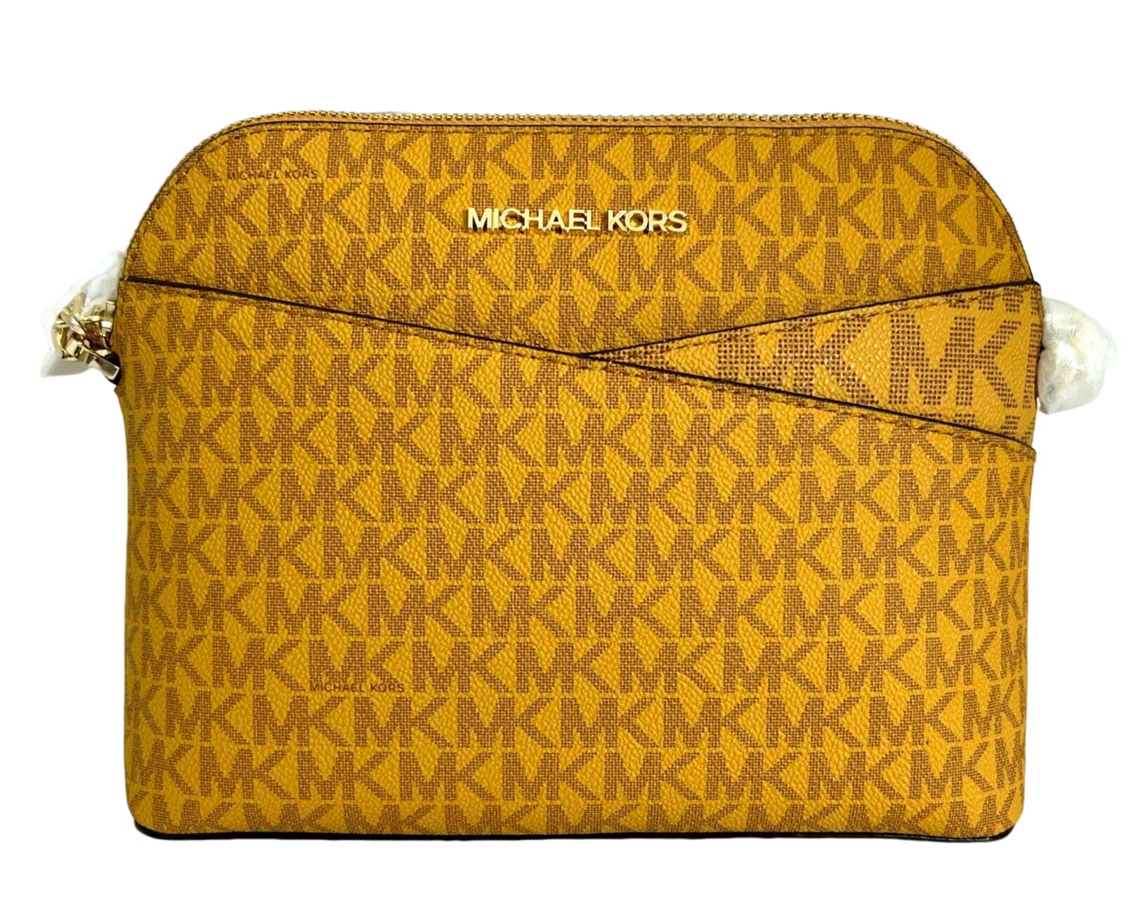 Michael Kors Jet Set Medium Crossbody Leather Handbag (Marigold)