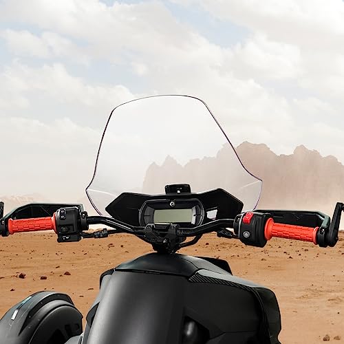 A & UTV PRO Adventure Wider Windshield & Wind Deflector for Can Am Ryker All Models, XXL Adjustable Vented Wind Windscreen, Hand Guard Air Deflector Accessories, Replace OEM # 219401032, 219400894