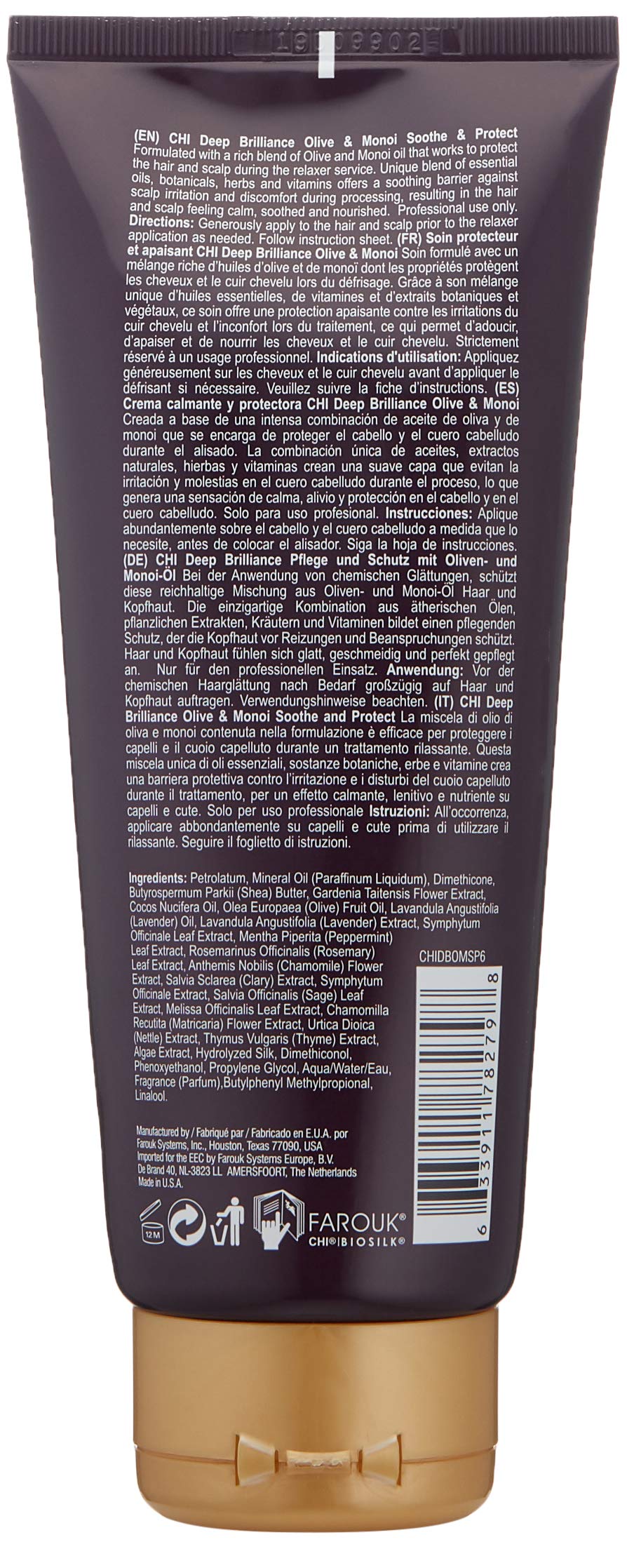CHI Deep Brilliance Scalp Protecting Cream, Nourishes & Protects The Hair and Scalp, Sulfate, Paraben, & Cruelty-Free, 6 Oz