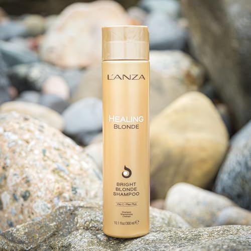 L'ANZA Healing Blonde Bright Shampoo,Formulated for Natural &Decolourized Blonde Hair,Boosts Shine & Brightness while Healing with Sulfate-free,Paraben-free,Gluten-free Formula,10.10 Fl Oz(Pack of 1)
