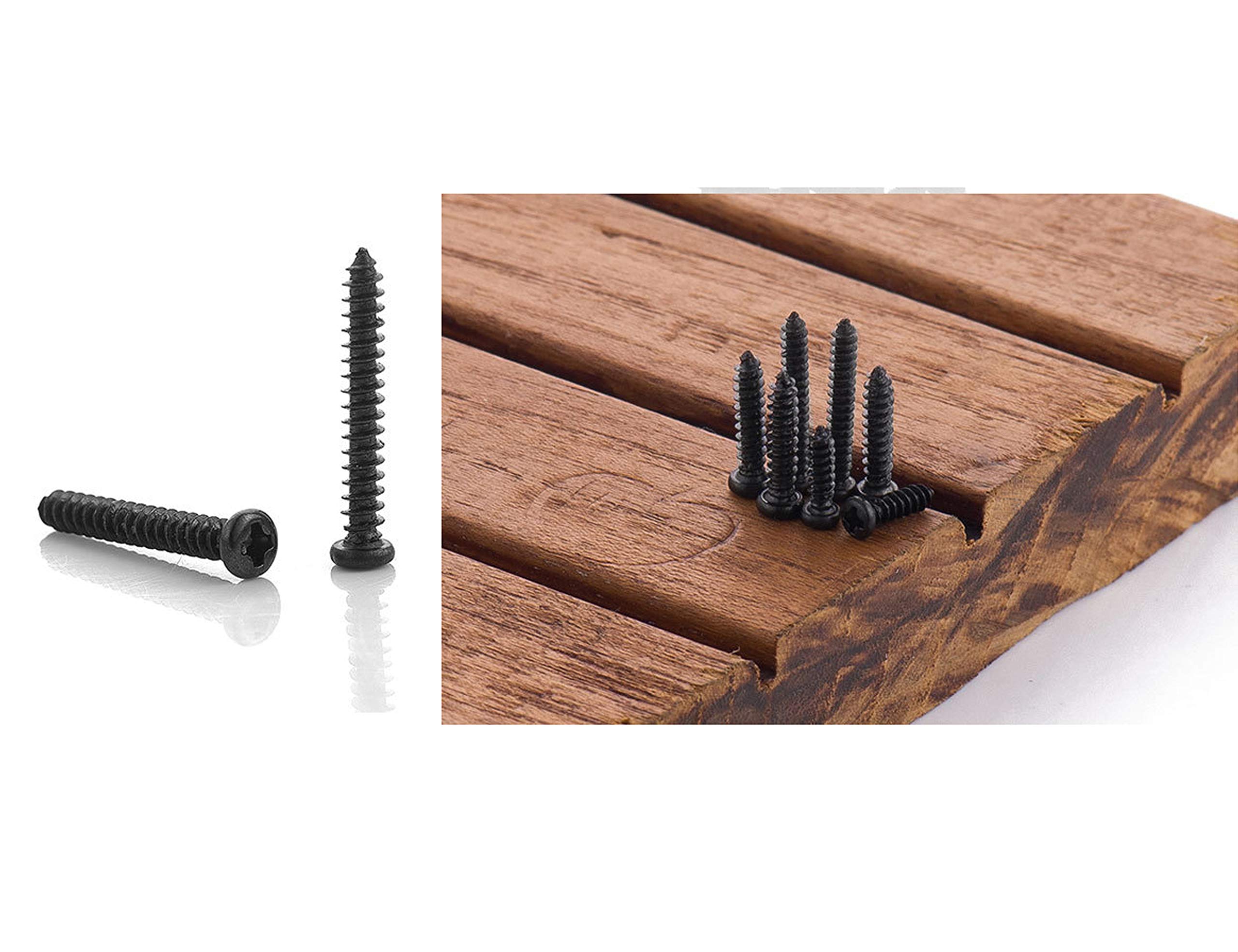 LBY 1000pcs M1.4 M1.7 M2 M2.3 Round Pan Head Self-Tapping Sheetmetal Screw Assortment Kit Round Head Self-Tapping Electronic Mini Wood Screws 10 Sizes Combination Metal Black