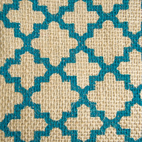 DII Burlap Storage Collection Collapsible Bin, Large Rectangle, 17.5x12x15, Teal
