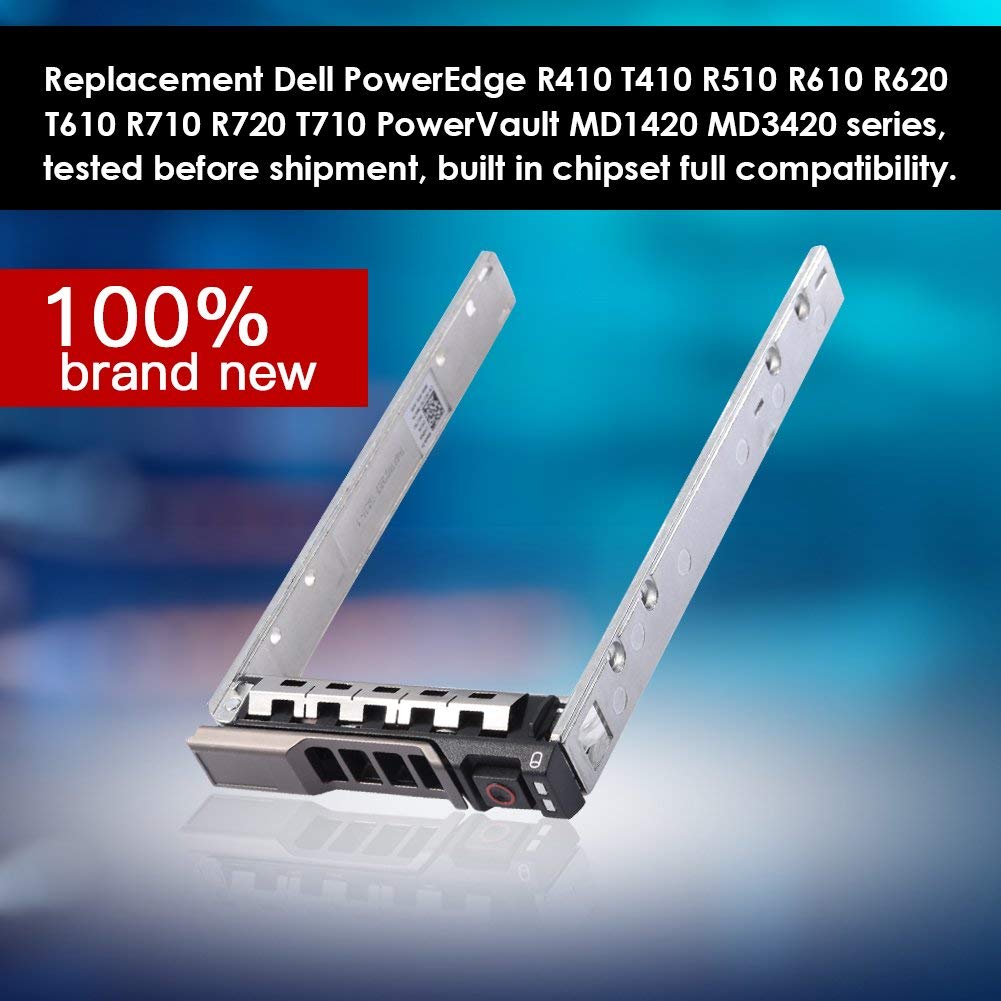 2.5" SAS SATA Hard Drive Tray Caddy 4Pack, Compatible with Dell G176J PowerEdge R610 T610 R620 R710 T710 R720 R815 R820
