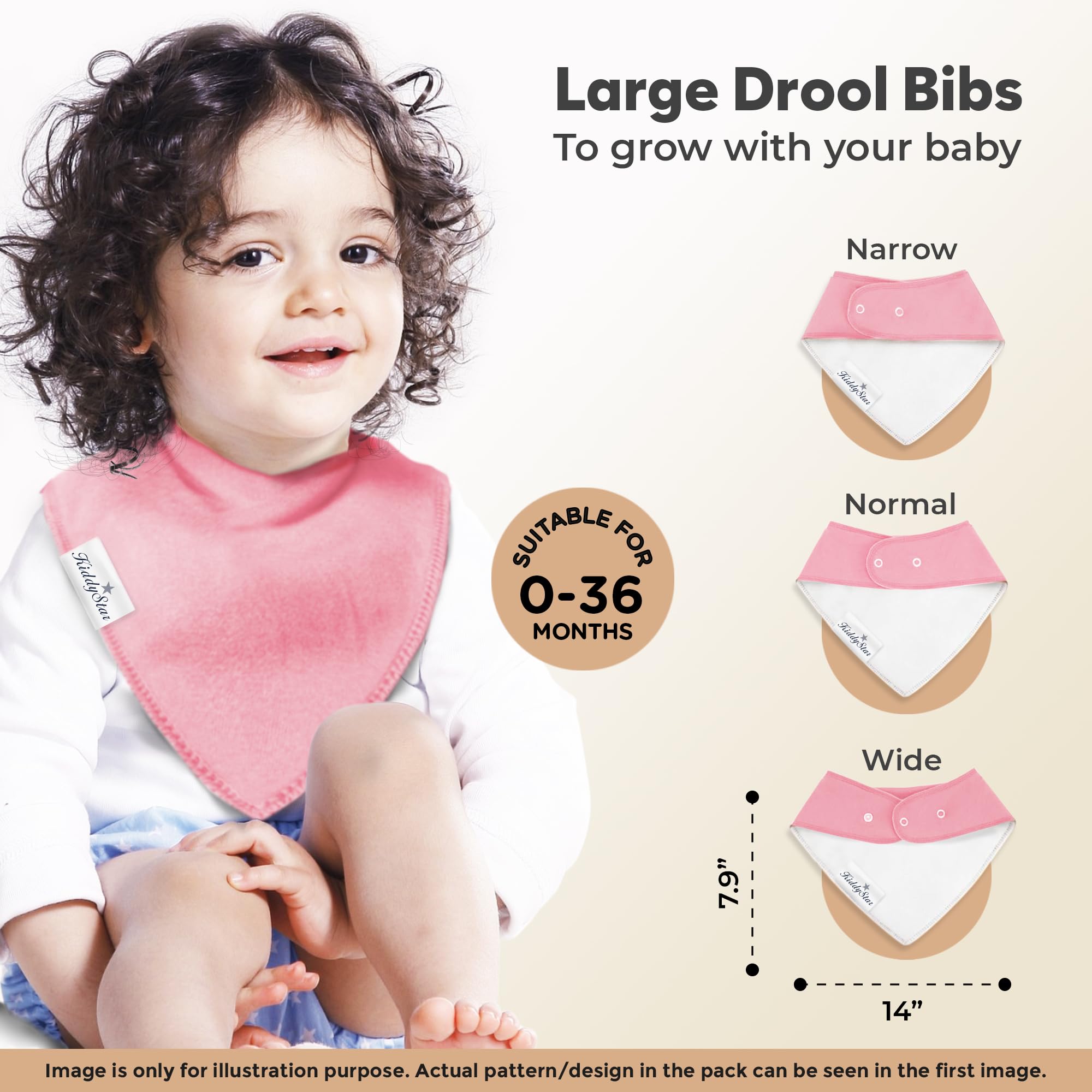 KiddyStar Baby Bibs for Boys & Girls - Organic Cotton Bibs, Bandana Bibs, Drool Bibs, Teething Bibs, Toddler Bibs - Gift