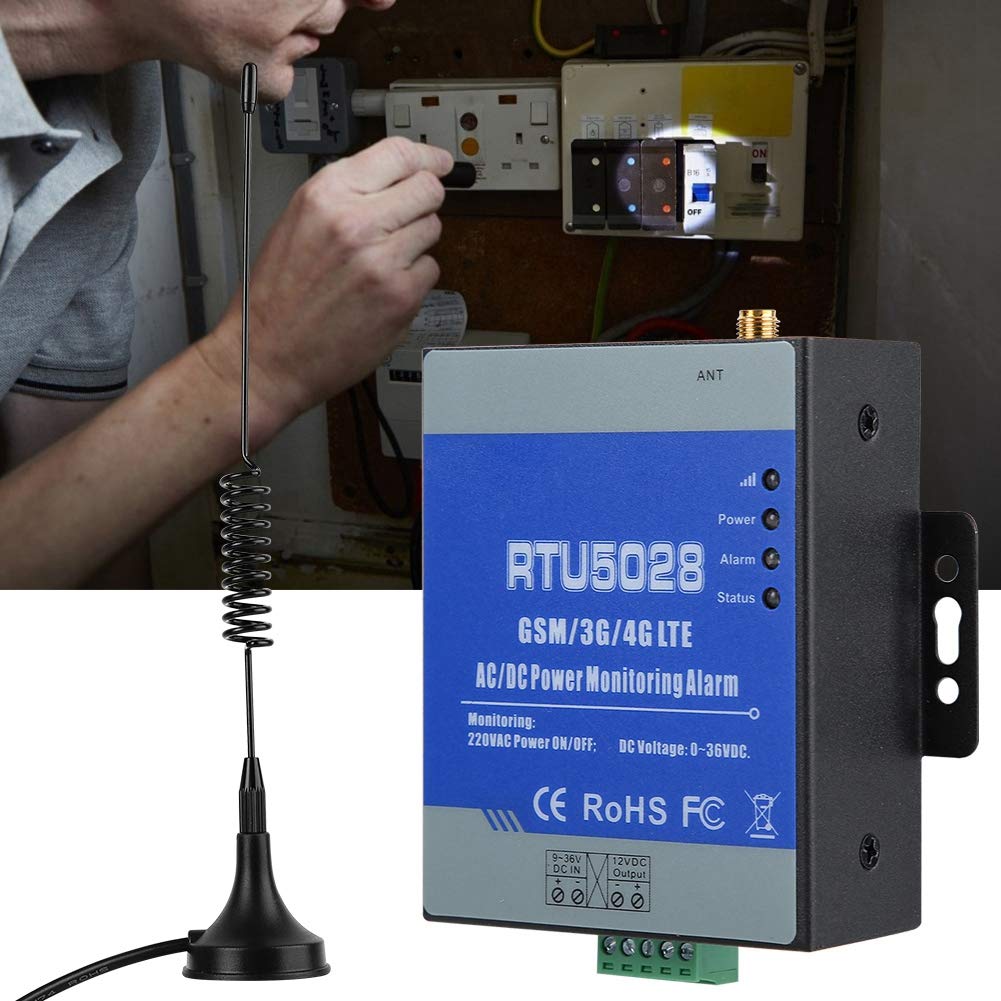 RTU5028 GSM Power Voltage Status Monitoring Alarm, Connection Remote Controling, Power Failure/Recover Alert 100-240V(US)