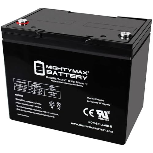 Mighty Max Battery 12V 75Ah Internal Thread Battery Replacement for Leoch LPC12-75