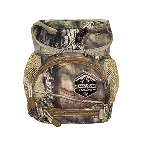 Alaska Guide Creations Hybrid with MAX Pocket | Compact Utility Bag with Mesh Side Pockets | Binocular Harness for Comfort and Quick Access (Kryptek Highlander)