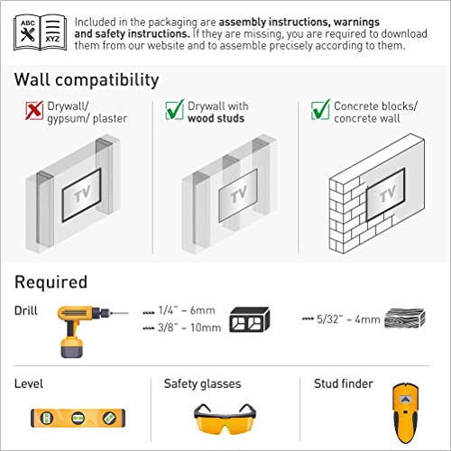 Barkan TV Wall Mount, 29-65 inch Full Motion Articulating - 3 Movement Flat/Curved Screen Bracket, Holds up to 88 lbs, Patented, Fits LED OLED LCD