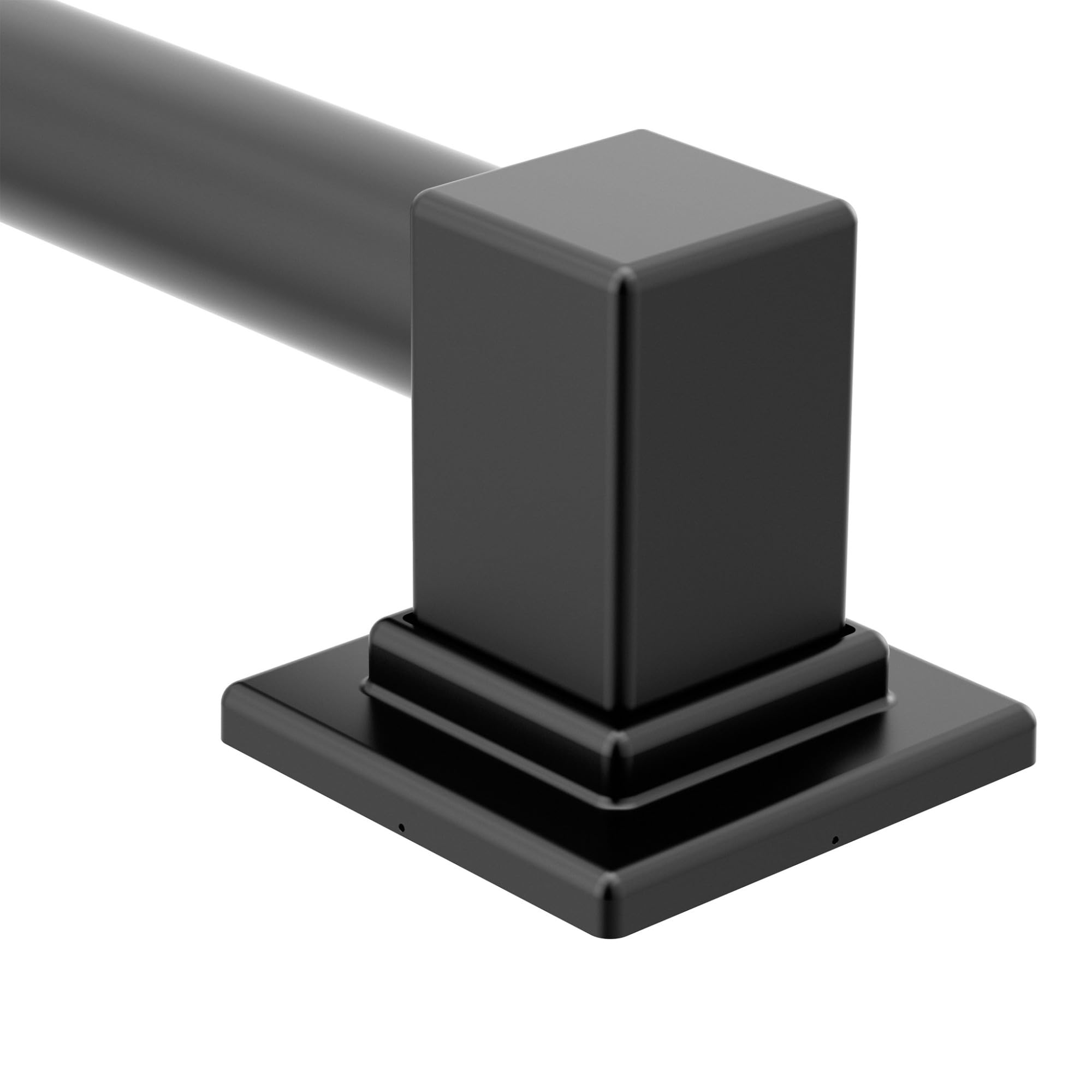 Moen 90 Degree Matte Black Bathrrom Safety 18-Inch Stanless Steel Grab Bar, YG8818BL