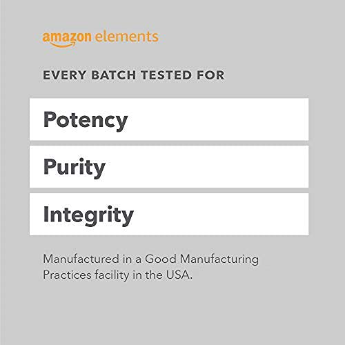 Amazon Elements Melatonin 5mg, Vegan, Helps with occasional sleeplessness, 195 Capsules, 6 month supply (Packaging may vary)