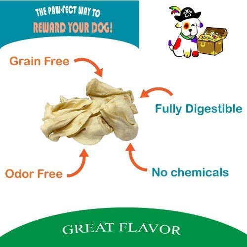 Bark Treasures Cow Ears Dog Treats (12 Pcs/Pack) - Best Cow Ear Dog Chews - Safe Rawhide Alternative - Cow Ears for Dogs - Premium Thick Cow Ears