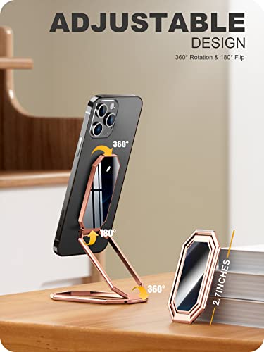 A-LuGei【Foldable & Adjustable】 Cell Phone Ring Holder Finger Kickstand, Magnetic Phone Grip, Phone Stand for Back of Phone Case, Cell Phone Holder for Hand, iPhone Ring Holder Grip Phone Kickstand