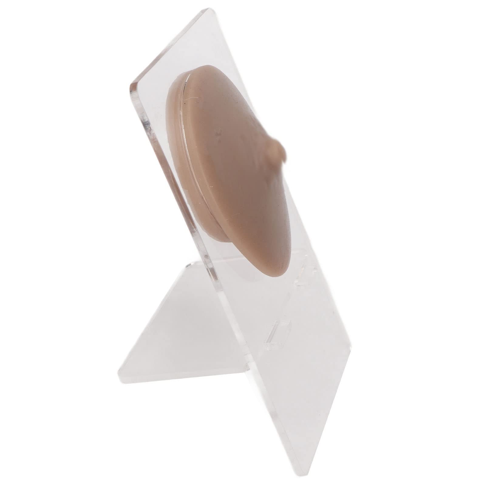 3D Nipple Model, Single Soft Silicone Elastic Simulation Reusable Model with Holder, Simulation Soft Flexible Nipple Display Props for Body Piercing Practice and Jewelry Display (Light Skin Colour)