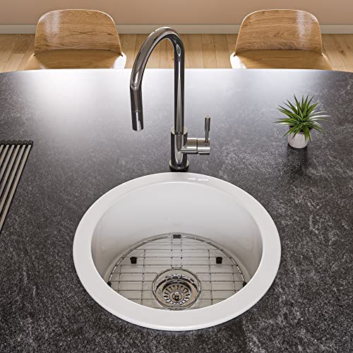 ALFI brand ABF1818R-W Kitchen Sink, White