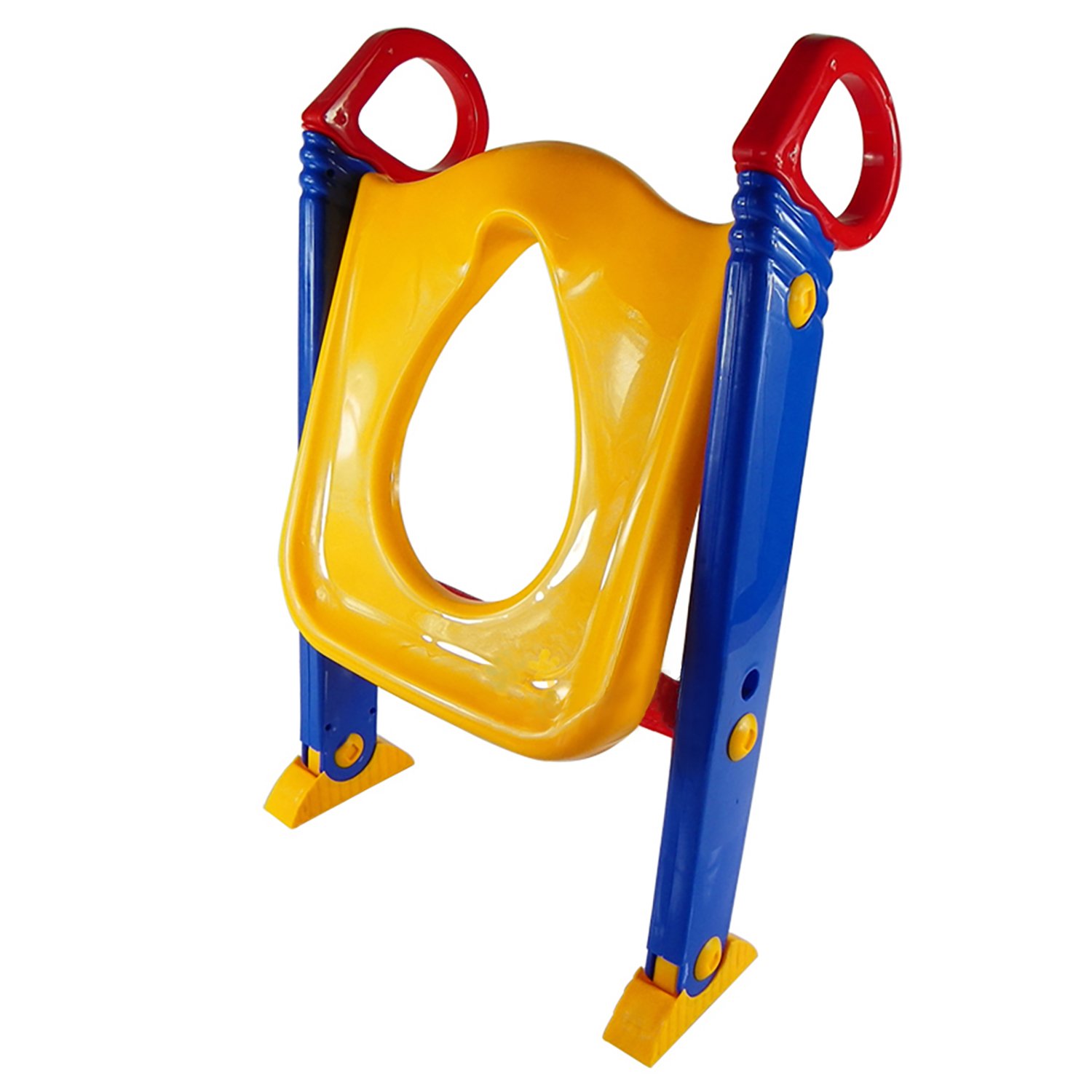 Chummie Joy 6 In 1 Portable Potty Training Ladder Step Up Seat For Boys And Girls With Anti-Skid Feet, Adjustable Steps, Comfortable Potty Seat And Handrail,Multi-Color