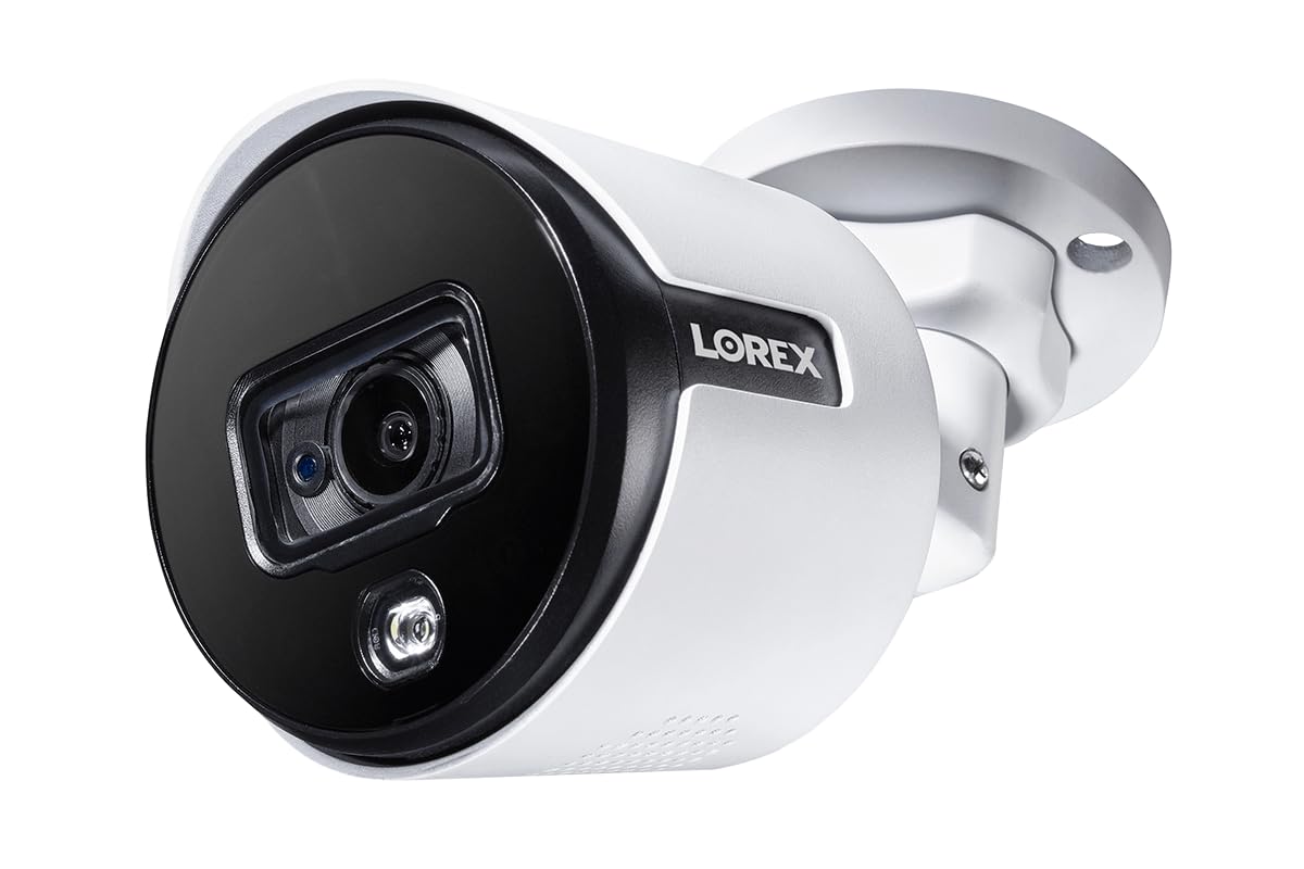 Lorex 5MP Super HD Weatherproof Indoor/Outdoor Add-On Analog Bullet Security Camera w/Warning Light and Remote-Triggered Sirens & Color Night Vision [Camera ONLY]