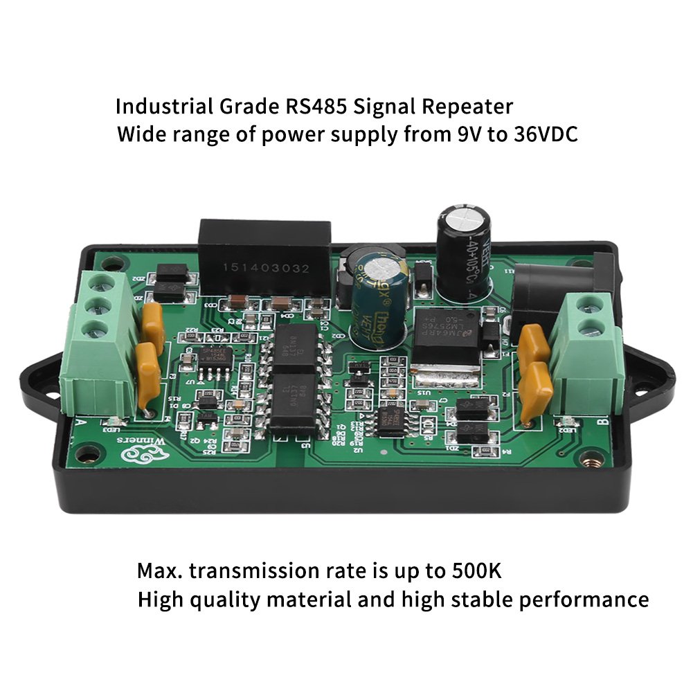 Industrial Grade Photoelectric Isolation RS485 Repeater DC DC Isolated Power Module Amplifier Converter for Attendance Machine, IC Card Charging System