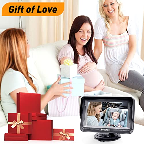 DoHonest Baby Car Camera HD 1080P with Display - Infant Safety Seat Baby Car Mirror for Rear Facing 5 Mins Easy Installation Night Vision V33