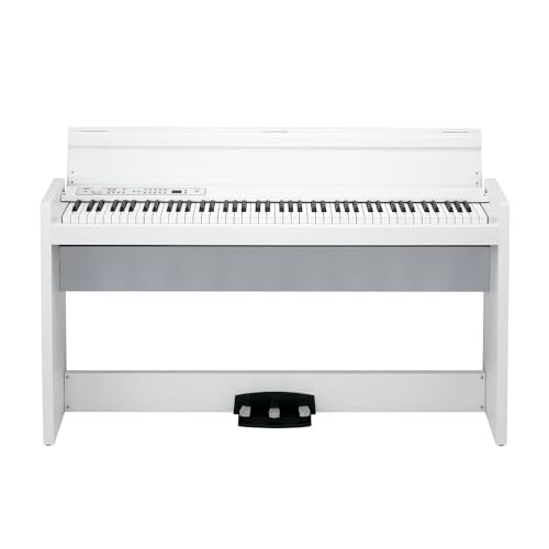 KORG LP-380U Digital Home Piano with 88-Key Fully Weighted Keyboard, Built-in Speakers, Furniture Stand, and 3-Pedal Unit (LP-380-WH U)