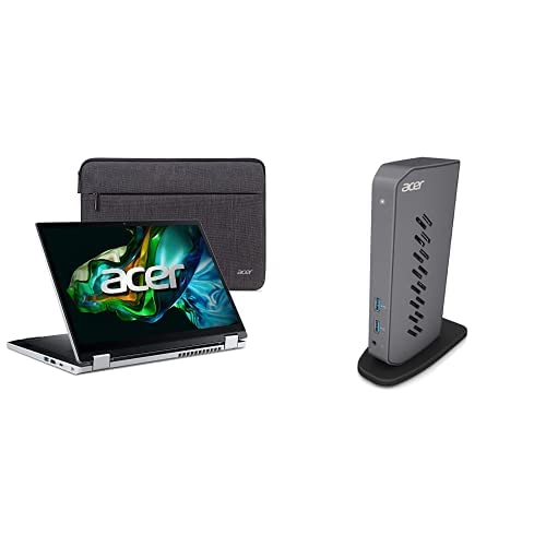 Acer Aspire 3 Spin 14 | 14" WUXGA IPS Touchscreen | Intel Core i3-N305 | 8GB LPDDR5 | 128GB SSD | Win 11 Home in S Mode | A3SP14-31PT-37NV USB 3.0 Dock U301