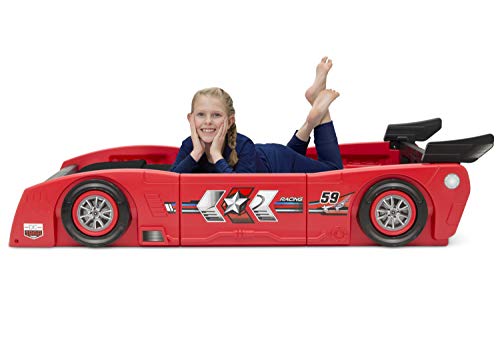 Delta Children Grand Prix Race Car Toddler-to-Twin Bed, Red