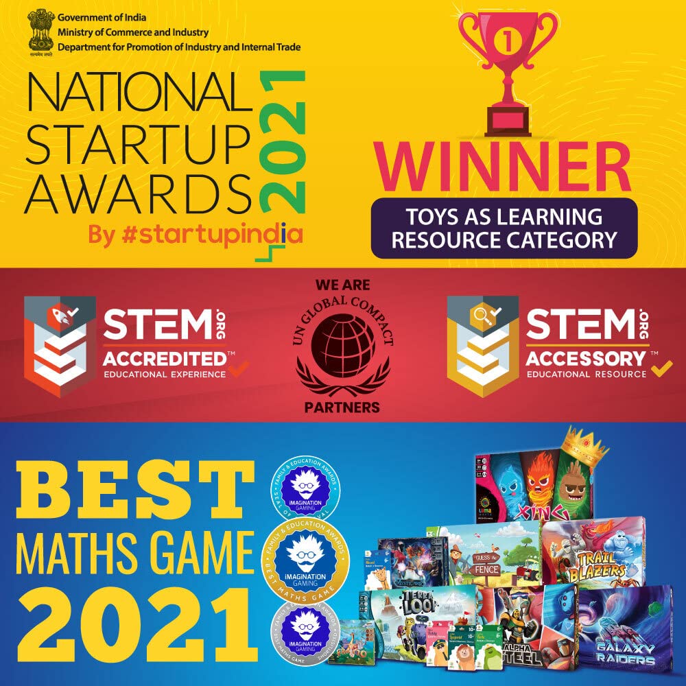 Luma World STEM Educational Board Game Xing for Ages 9+ Years to Learn Multiplication, Tables, Mental Math, Strategy, Resource Management, Easy to Learn and Play, up to 6 Players