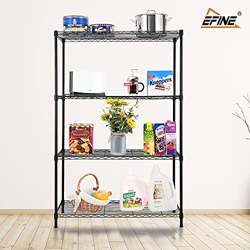 EFINE 2-Pack 4-Shelf Shelving Unit with Shelf Liners Set of 4, Adjustable Rack Unit, Steel Wire Shelves, Shelving Units and Storage Rack for Kitchen and Garage (35.5W X 15.8D X 54H)