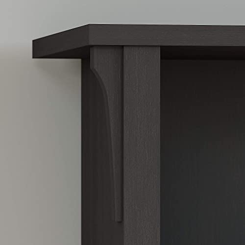 Bush Furniture Salinas Computer Hutch | Study Table with Drawers, Cabinets & Pullout Keyboard/Laptop Tray & Salinas 5 Shelf Bookcase, Tall Bookshelf for Living Room and Home Office