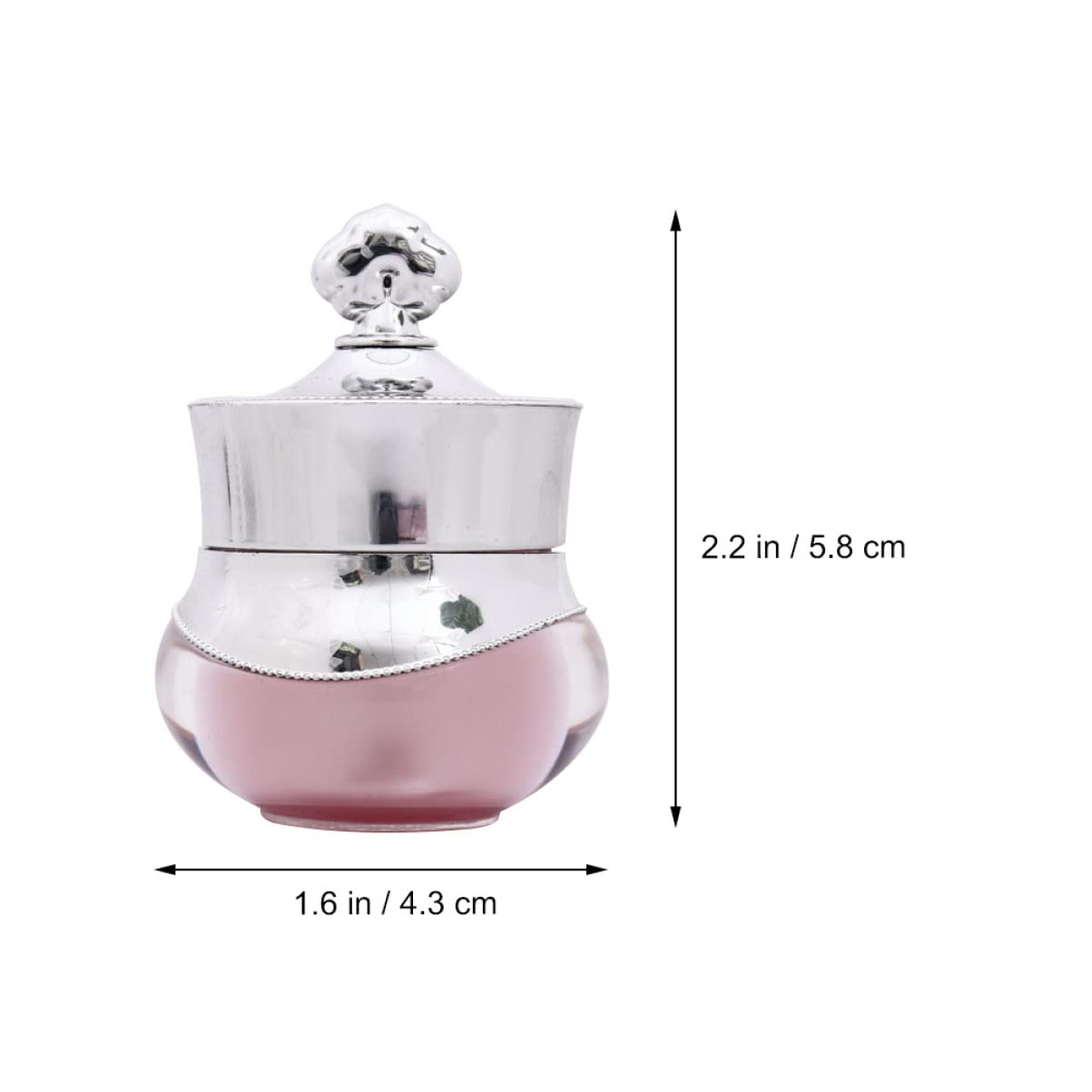 9pcs G Refillable Container and Empty Round Toiletries Containers Practical Cosmetic Creams Metal Makeup Lotion Oils Body for Travel Bottle Jar Crystal Ointments Pot Hand Up
