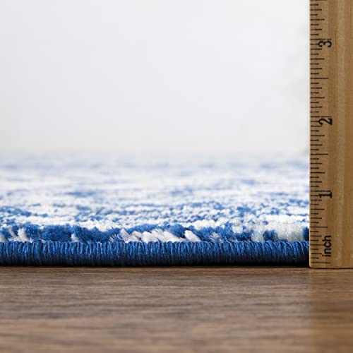 Abani Area Rug - 4x6 - Antelope Collection - Indoor Use - Blue & Cream Animal Print - Medium Pile-Turkish Made-Stain & Shed Resistant Livingroom Bedroom Kitchen Office-Safe for Kids & Pets-Soft Feel