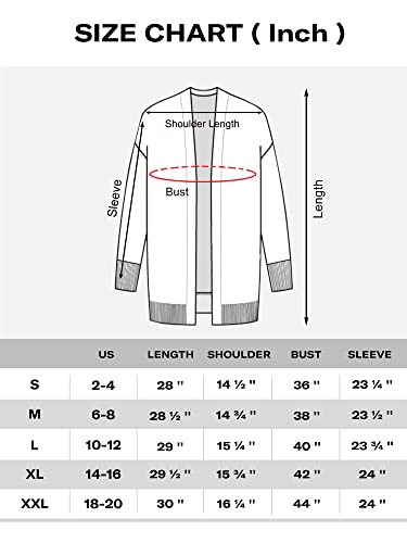 A ROW Black Cardigan for Women Dressy Casual Long Sleeve Open Front Knit Cardigan Sweaters Summer Lightweight Cardigans