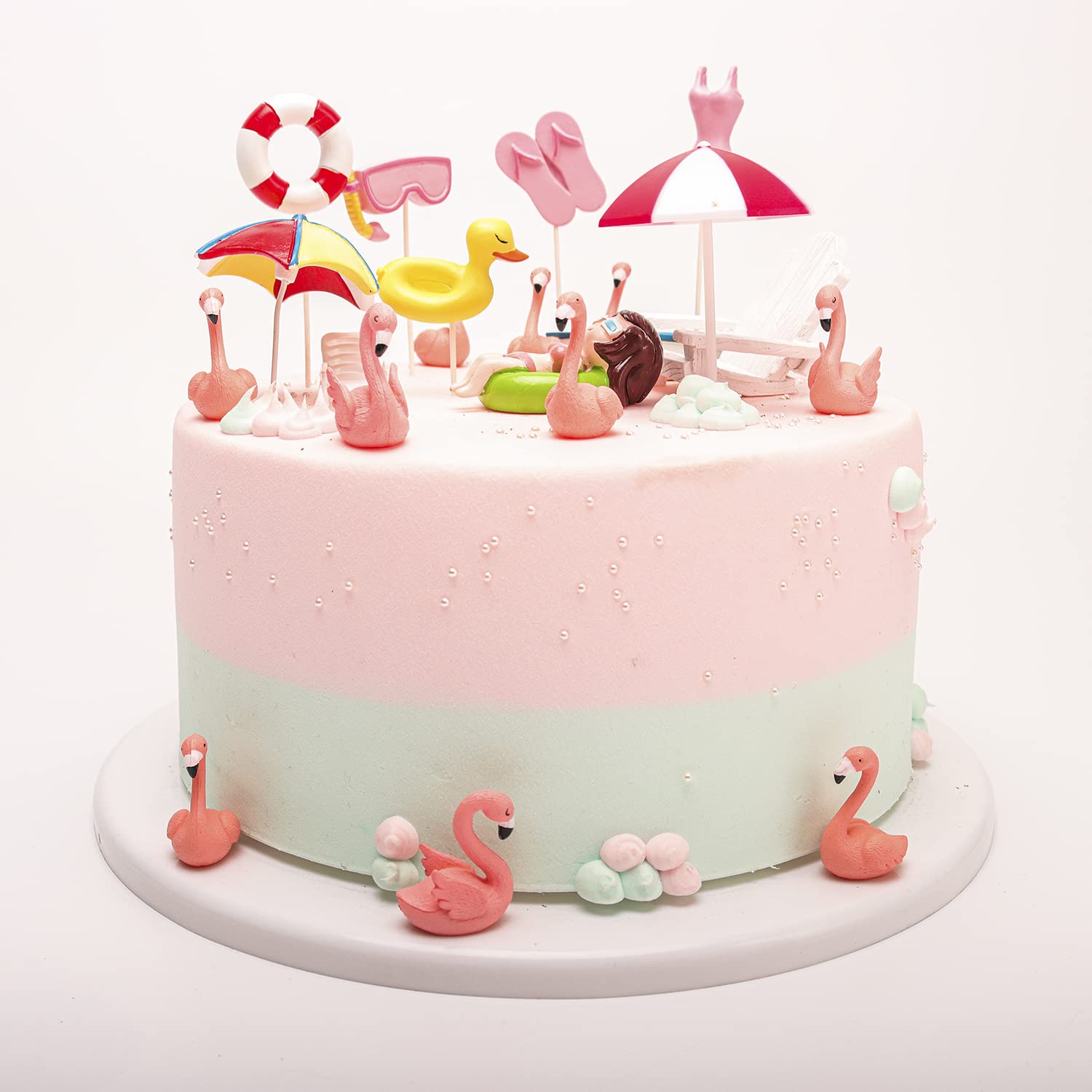 30PCS Flamingo Cake Decorations Flamingo Cake Toppers Mini Flamingo Figurines for Flamingo Party Decor