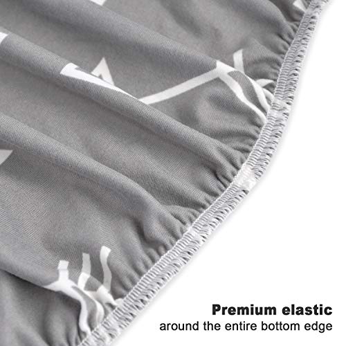 BORITAR Changing Pad Covers Soft Stretchy Jersey Knit 2 Pack, Semi-Waterproof Chang Table Covers for Boys with Grey Arrow and Circle Printed