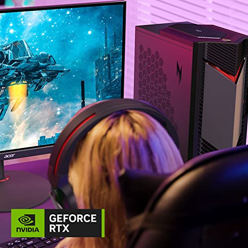 Acer Nitro 50 N50-650-UR12 Gaming Desktop | 13th Gen Intel Core i5-13400F 10-Core Processor | NVIDIA GeForce RTX 3050 | 16GB 3200MHz DDR4 | 1TB PCIe Gen 4 SSD | Intel Wi-Fi 6E AX211 | Windows 11 Home
