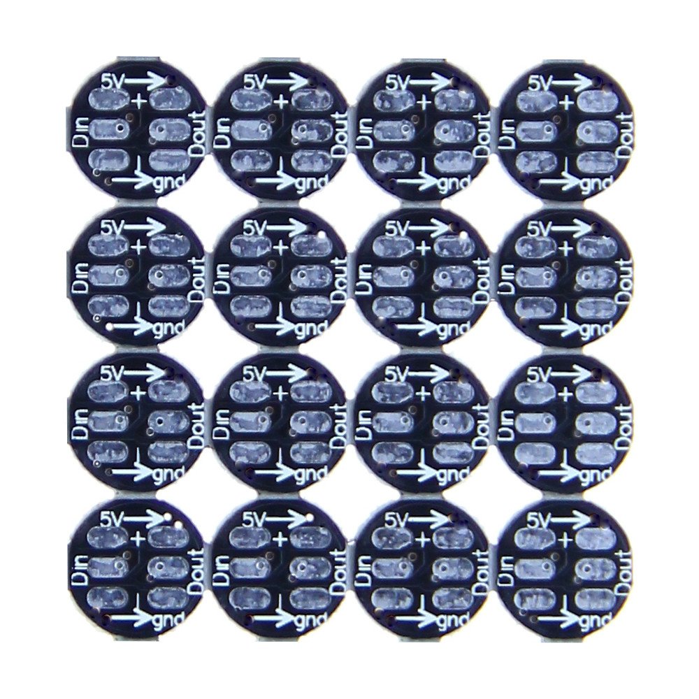 ALITOVE 100pcs WS2812B Addressable 5050 Smart RGB LED Pixel Light on Black Heat Sink PCB Board 5V DC Compatible with Raspberry Pi for DIY Lighting Project