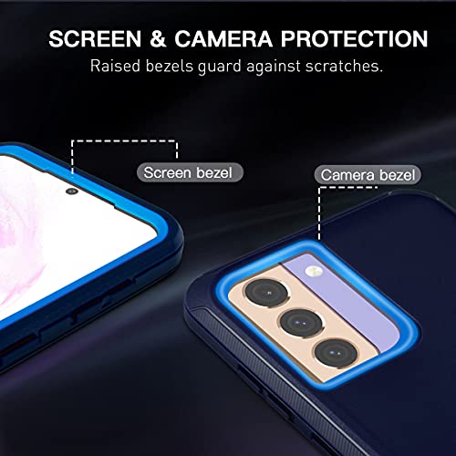 AICase Case for Samsung Galaxy S21 FE, Drop Protection Full Body Rugged Heavy Duty Case, Shockproof/Drop/Dust Proof Military Grade Protective Durable Phone Cover for Galaxy S21 FE 5G Navy Blue
