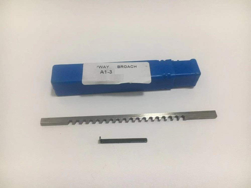 WSF-TOOLS, Keyway Broach with Shim High Speed Steel Broaching Tools 3mm A Push-Type Keyway Broach Metric Sized Cutting Machine Tool