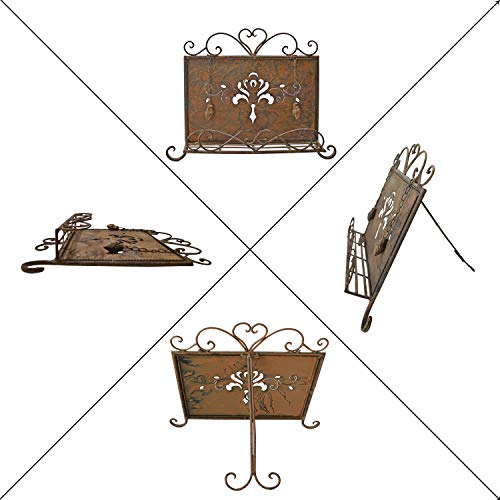 Antique Metal Cookbook Stand Recipe Book Stand for Kitchen Easel Weighted Chain for Gift