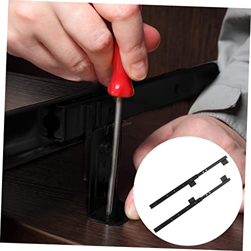 Abaodam 4 Pairs Keyboard Rails Office Accessories Computer Tray accesorios para escritorio Drawer- Design Rack Extended Drawer Slides Keyboard Drawer Under Desk Slide Drawer-Design Rack