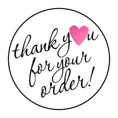 30 pcs Thank You for Your Order Heart Pinkāā Stickers Envelope Seals Labels Round Tags, Stamps Sticker for Gift Cards, Envelopes, Boxes for Holiday, Birthday, Christmas