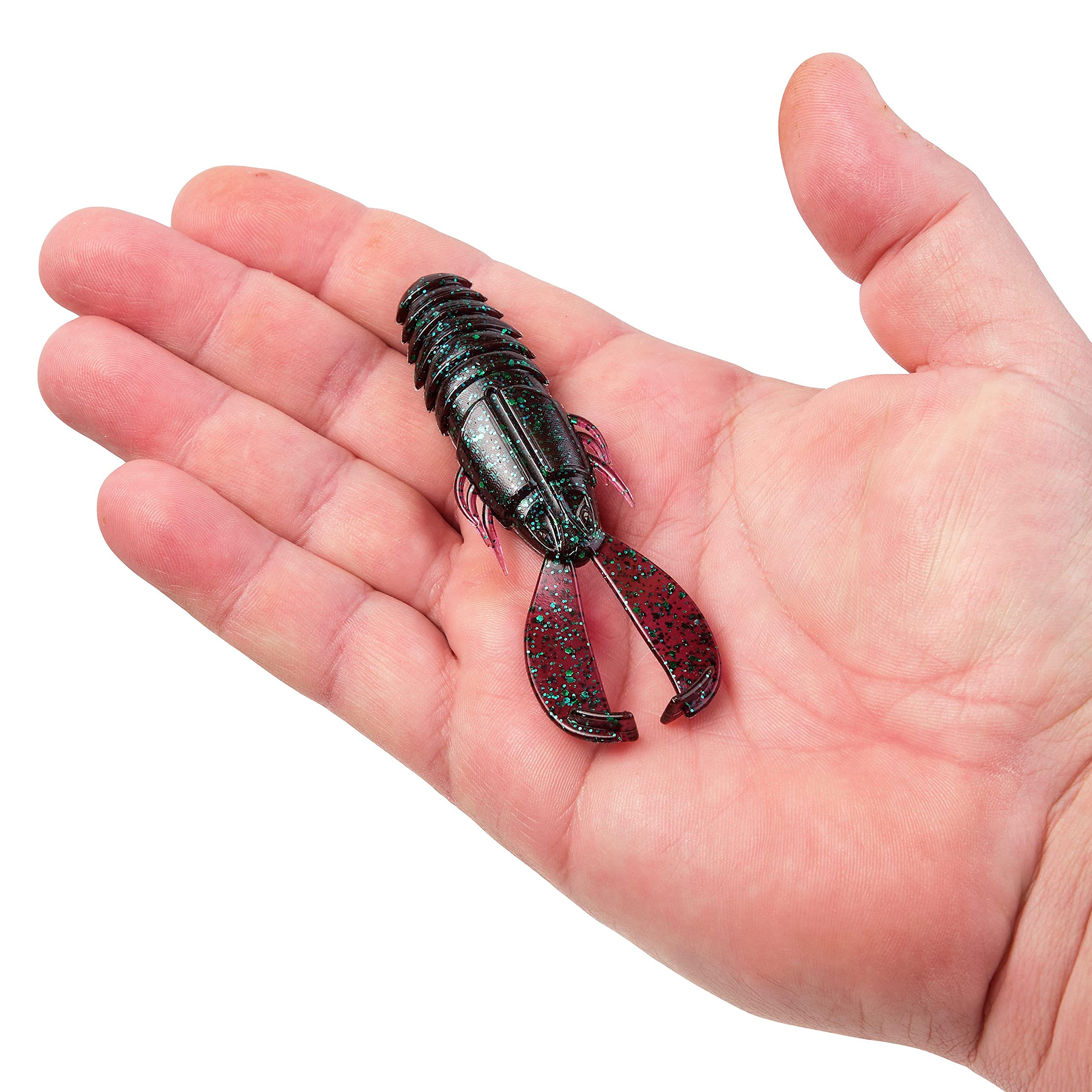 Berkley Powerbait Crash Craw Fishing Soft Bait, 3 1/2", June Bug