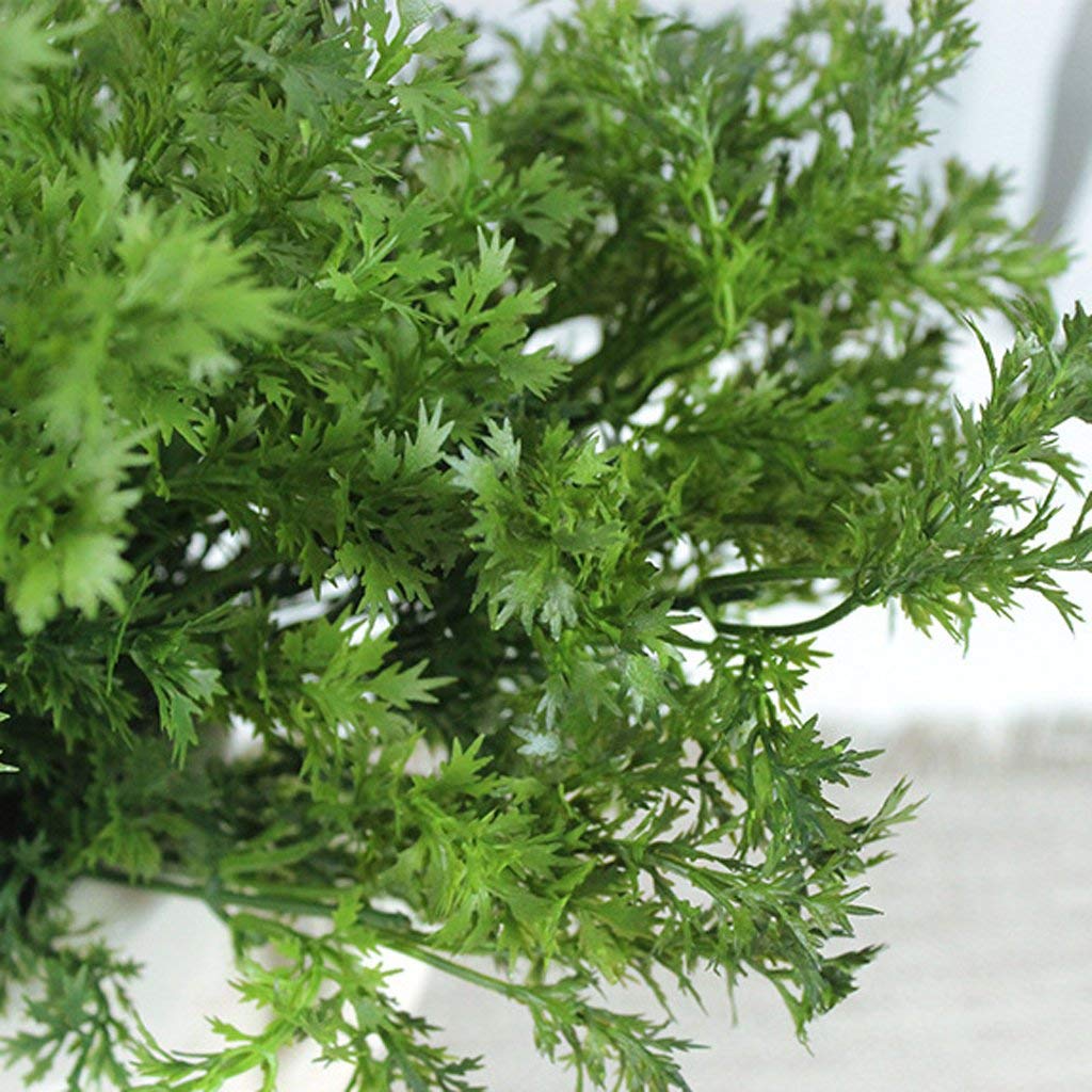 2 Bunches Plastic Artificial Parsley Grass Rosemary Plants fit for Home Garden Decoration