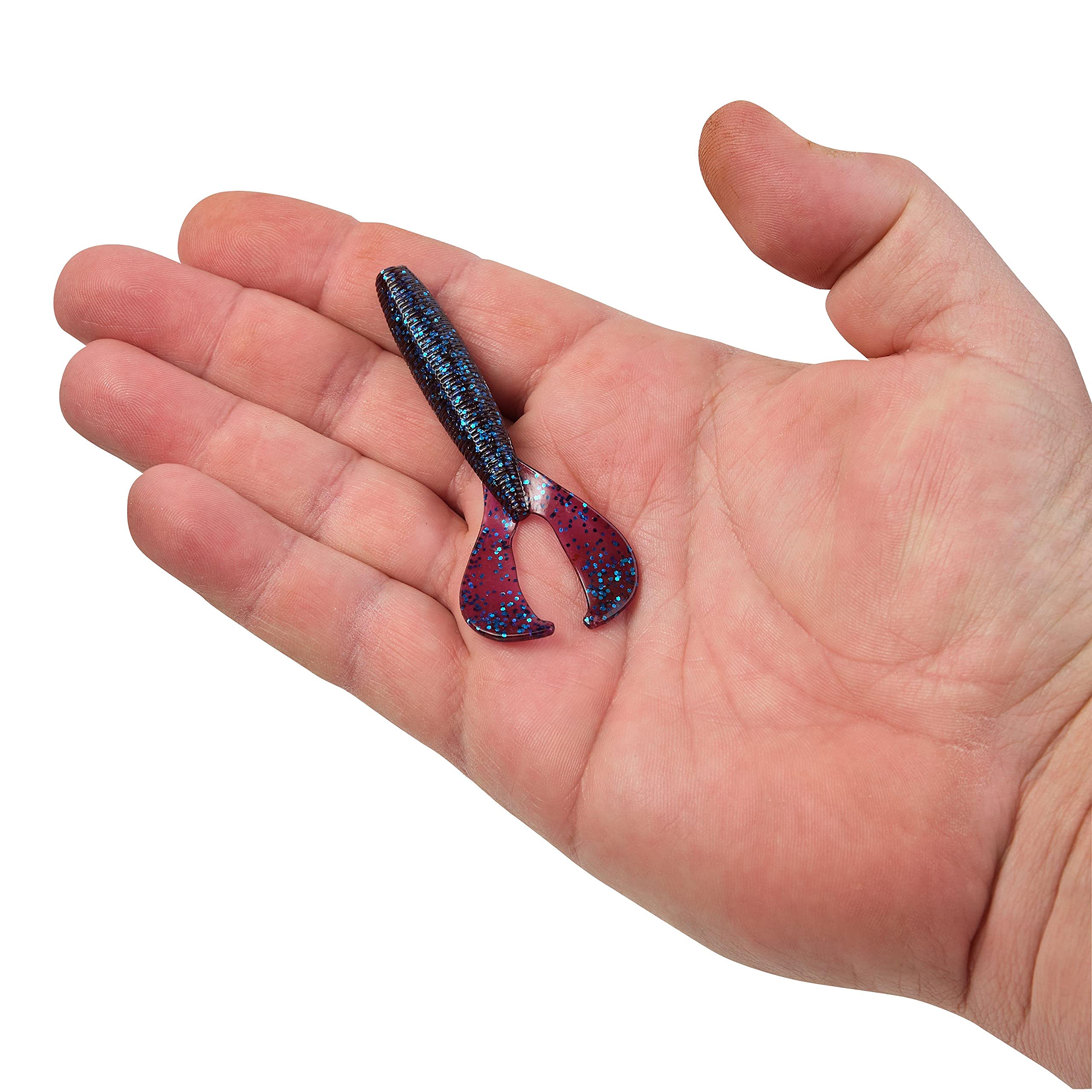 Berkley Powerbait The Boss Grub Fishing Soft Bait, Blue Fleck, 3"