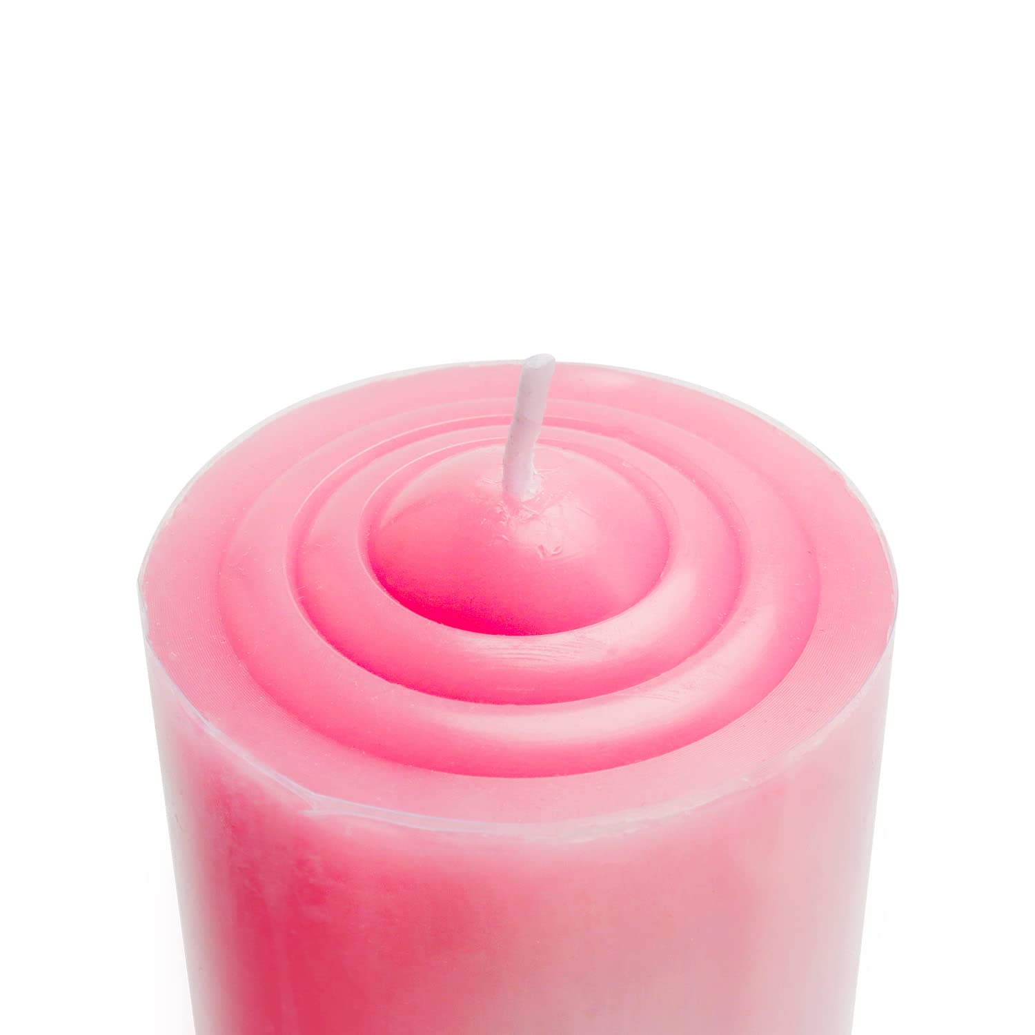 4 Pack 2 x 6 Inch Taper Pillar Candles Scented Pillar Candles for Home Restaurants Church Weddings Party Suppies,Pink