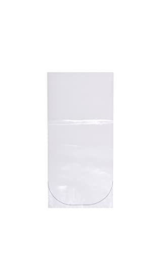 ALFA Fishery Bags Round Corners Bottom Leak Proof Clear Plastic Fish Bags Size 6 Inches for Marine and Tropical Fish Transport 2 mil. (6" x 12" / 100 Pack)