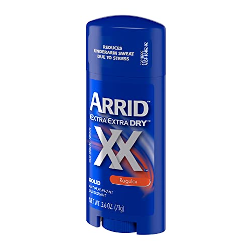 Arrid XX Extra Extra Dry Solid Antiperspirant Deodorant, Regular, 2.6 Oz (Pack of 6)