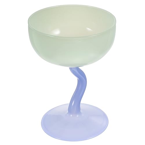 Abaodam Kids Glasses 2pcs Wine Frodge Ice Salad Cream Pudding Glass Bowl for Mousse Small Dessert Cocktail Yogurt Condiment Fancy Wedding Blue Dish Sundae Birthday Mini Dessert Cup