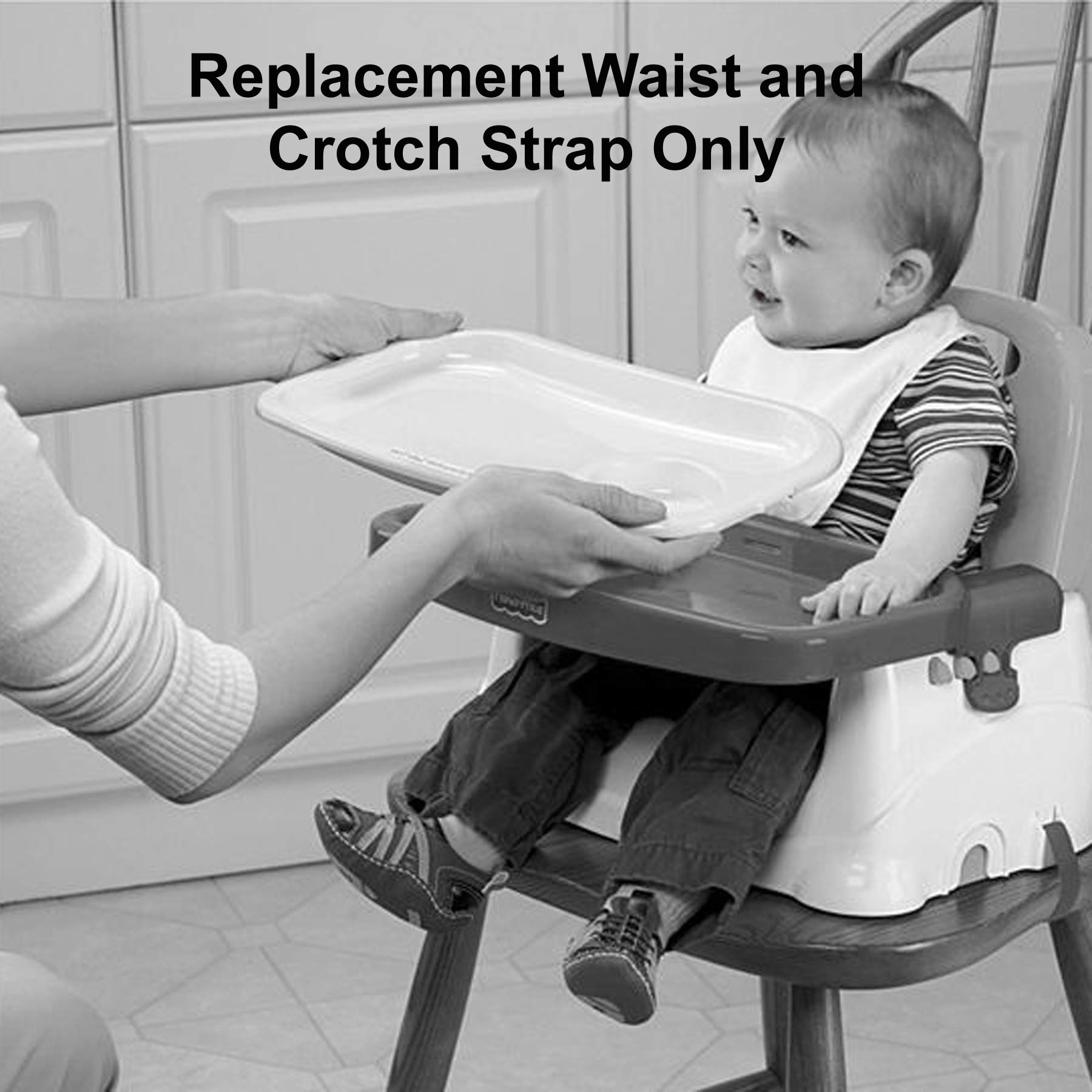 Replacement Strap for Booster Seat - Fisher-Price Healthy Care Booster Seat B7275 - Includes 1 Blue Waist and Crotch Strap