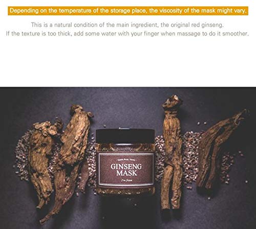 I'm from] Ginseng Mask, detox, elasticity, prevent fine lines, 3.97% ginseng extract, 120g, 4.23oz